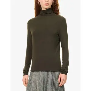 Vince Essential Turtle-neck Modal-jersey Top