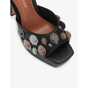 Kurt Geiger Eagles Platform Heeled Leather Sandals
