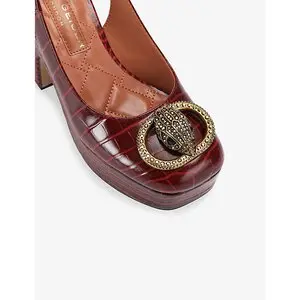 Kurt Geiger Chelsea Platform Sling-back Leather Heels