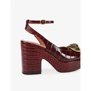 Kurt Geiger Chelsea Platform Sling-back Leather Heels
