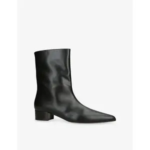 NEOUS Tapek Leather Ankle Boots With Block Heel