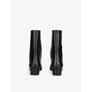 NEOUS Tapek Leather Ankle Boots With Block Heel