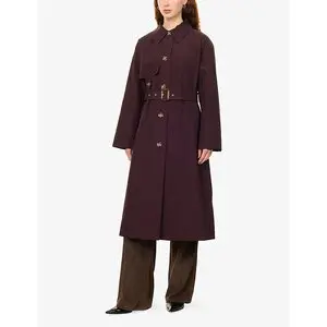 Barbour Antonella Long-line Cotton-blend Trench Coat