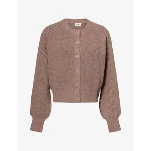 ADANOLA Ribbed Knitted Cardigan