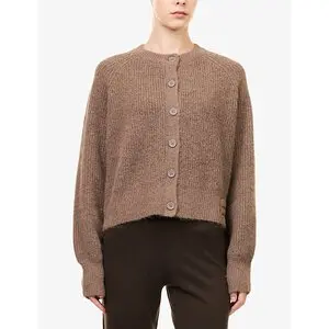 ADANOLA Ribbed Knitted Cardigan