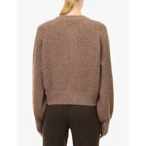 ADANOLA Ribbed Knitted Cardigan