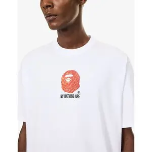 A BATHING APE Strawberry Bathing Ape Relaxed Graphic Cotton-jersey T-shirt - White