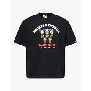 A BATHING APE X Disney Baby Milo Mickey & Friends Graphic Cotton-jersey T-shirt - White