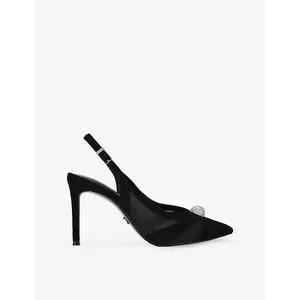 Carvela Lumera Mesh Sling-back Courts - Black