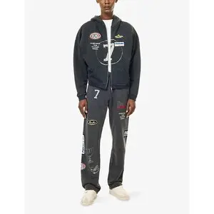 DUKE + DEXTER Dr4 Eat Dirt Washed Embroidered Cotton Hoody