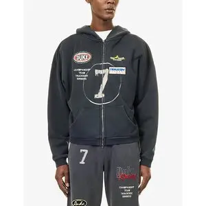 DUKE + DEXTER Dr4 Eat Dirt Washed Embroidered Cotton Hoody