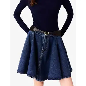 Maje Corset Leather And Suede Belt