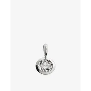 Monica Vinader Oval Sterling- And Lab Grown Diamond Pendant - Silver