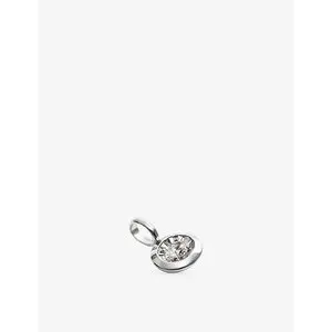 Monica Vinader Oval Sterling- And Lab Grown Diamond Pendant