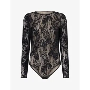 Zimmermann Long-sleeve Lace Bodysuit - Black