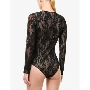 Zimmermann Long-sleeve Lace Bodysuit - Black