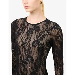 Zimmermann Long-sleeve Lace Bodysuit - Black