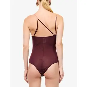 NENSI DOJAKA Pleated Bra Mesh Top
