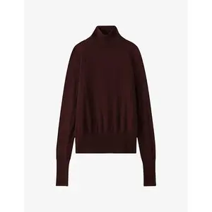 JOSEPH Yara High-neck Regular-fit Cashmere Jumper - Mahogany