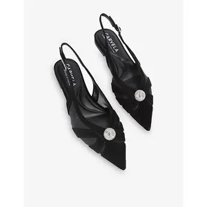 Carvela Lumera Suede Sling-back Courts