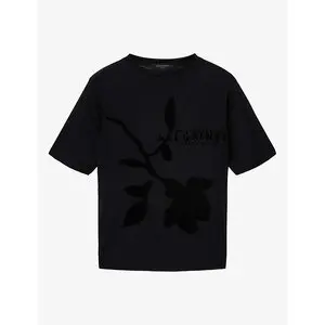 ALLSAINTS Athea Sheer Graphic-print Woven T-shirt