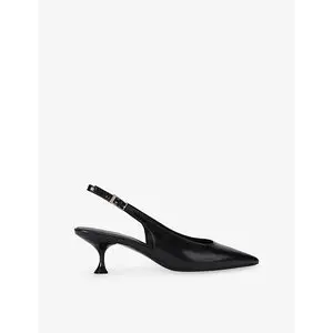 Carvela Elisia Leather Sling-back Courts - Black