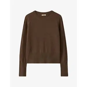 JOSEPH Melby Round-neck Cashmere Top - Patina