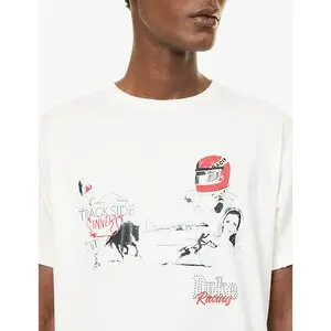 DUKE + DEXTER Mc Smoke Graphic-print Cotton T-shirt