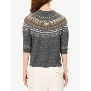 Max Mara Fair-isle Round-neck Wool Jumper