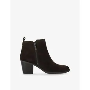 Carvela Salvetti Suede Heeled Ankle Boots - Dark Brown