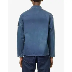 Stone Island Denim Hand Sprayed Reflective Cotton Jacket
