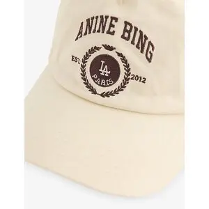 ANINE BING Jeremy Logo-embroidered Cotton Baseball Cap