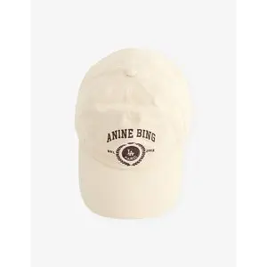 ANINE BING Jeremy Logo-embroidered Cotton Baseball Cap
