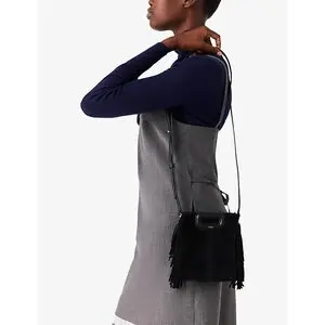 Maje M Mini Suede Shoulder Bag