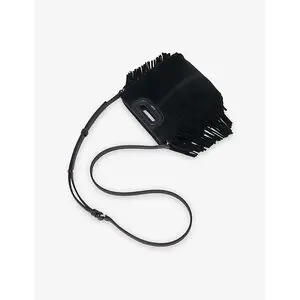Maje M Mini Suede Shoulder Bag