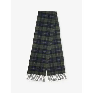 Barbour Tartan Wool Scarf - Olive Night