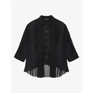 ALLSAINTS Minna Pointed-collar Woven Shirt