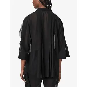 ALLSAINTS Minna Pointed-collar Woven Shirt