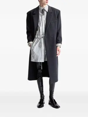 Saint Laurent Brushed Wool Double-faced Coat