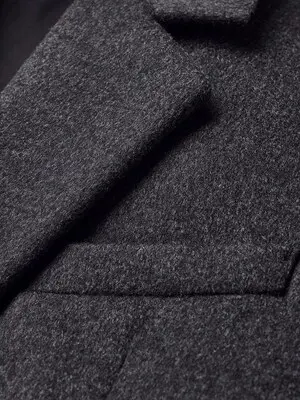 Saint Laurent Brushed Wool Double-faced Coat