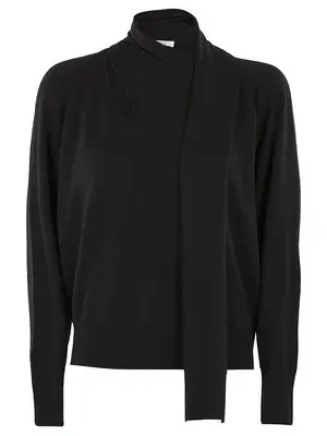 ZANONE Wool Blend Sweater With Knot Detailing - Black