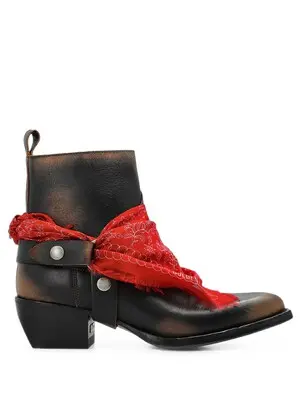 GOLDEN GOOSE Debbie Low Boots In Leather With Removable Buckle A