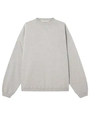 GOLDEN GOOSE Gray Melange Cotton Sweatshirt With Logo - Grey