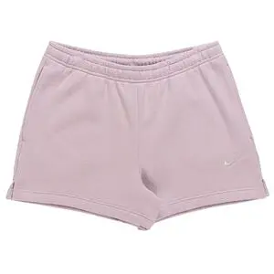Nike Studio Fleece Medium Weight Mid-rise Shorts 'bleached Lilac/sail - Purple