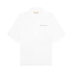 Marni Boxy Fit Logo Bowling Shirt 'lily
