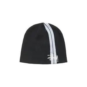 StÜssy Double Stripe Skullcap - Black