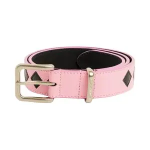 StÜssy Argyle Leather Belt - Pink