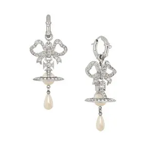 VIVIENNE WESTWOOD Rigoberta Earrings 'crystal/creamrose Pearl
