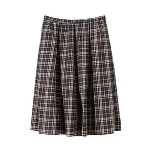 MARGARET HOWELL Darted Full Skirt 'navy/ecru/mineral