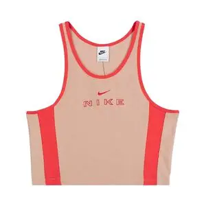 Nike Nsw Tight Graphic Tank Top 'linen/light Crimson - Pink